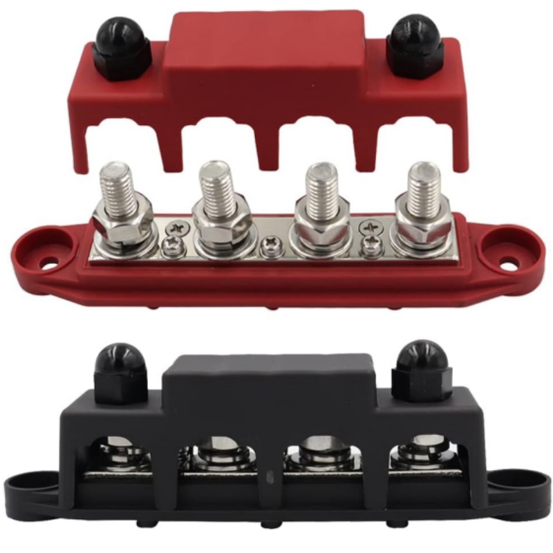 Din Rail Terminal Blocks 8-Way Terminal Block Bus Bar - Splits 1 Input ...