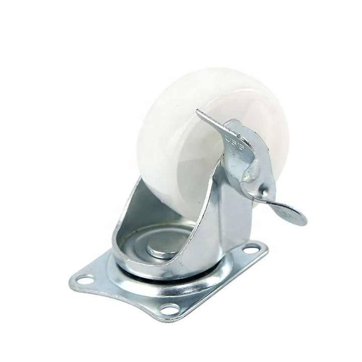 WINSTAR 3 Inch Clear Polyurethane and Plastic Caster Wheel with Brake ...
