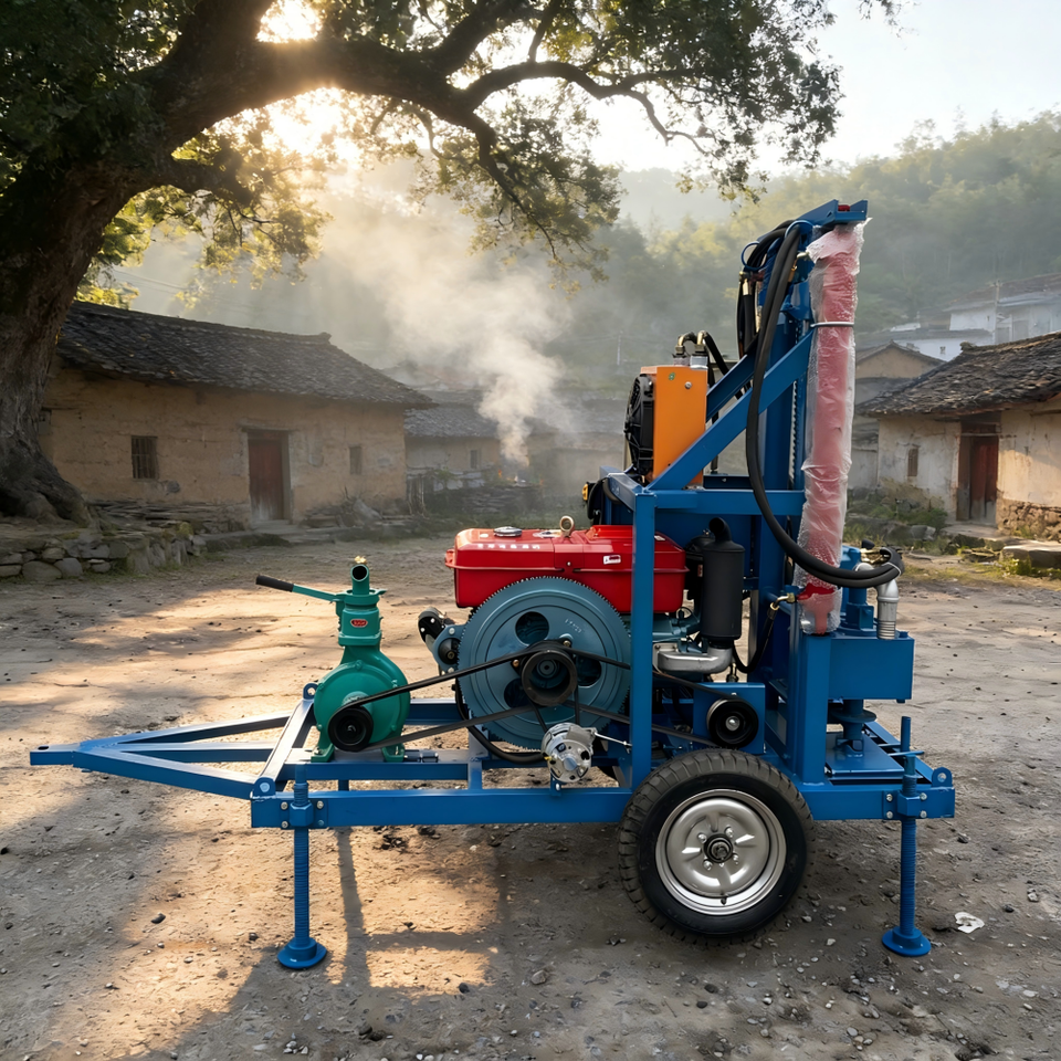 Hydraulic Rotary diesel Water Well Drilling Rig, Capable of Drilling ...