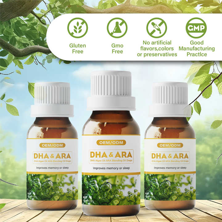 OEM DHA Algae Oil ARA Oil Drops Promotes Kids Brain Booster and Vision ...