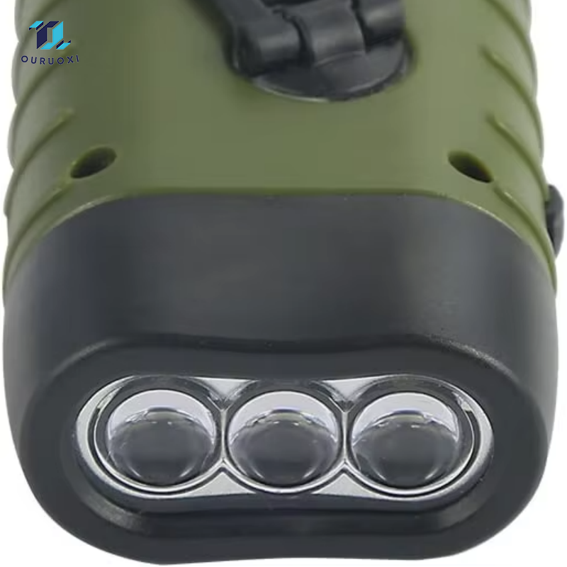 Hand Crank Solar Dynamo Flashlight Rechargeable Emergency LED Mini ...
