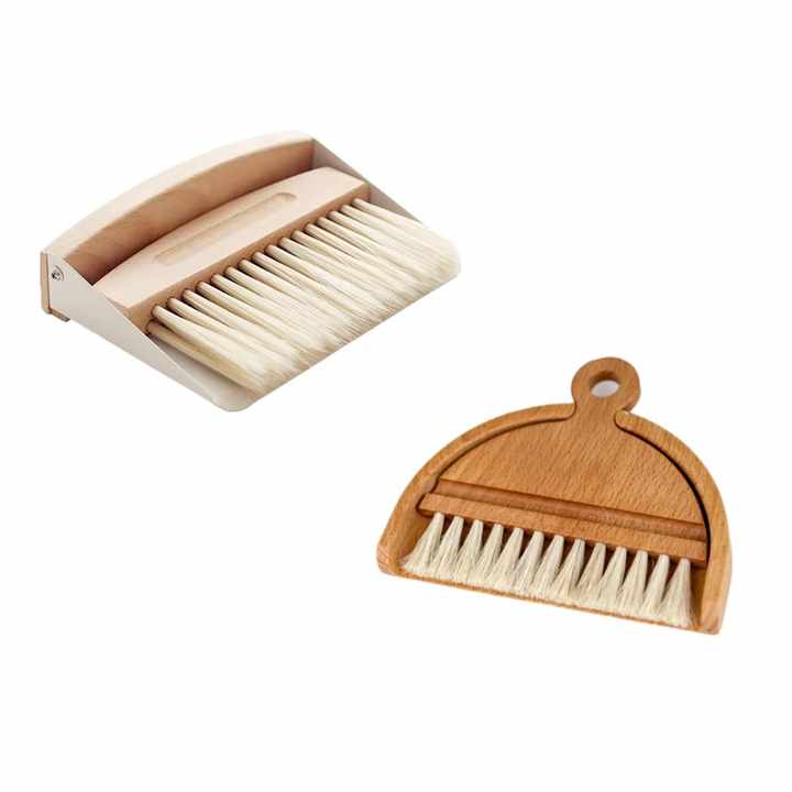 Multi-functional Table Brush and Crumb Tray Wooden Handle Table Brush ...