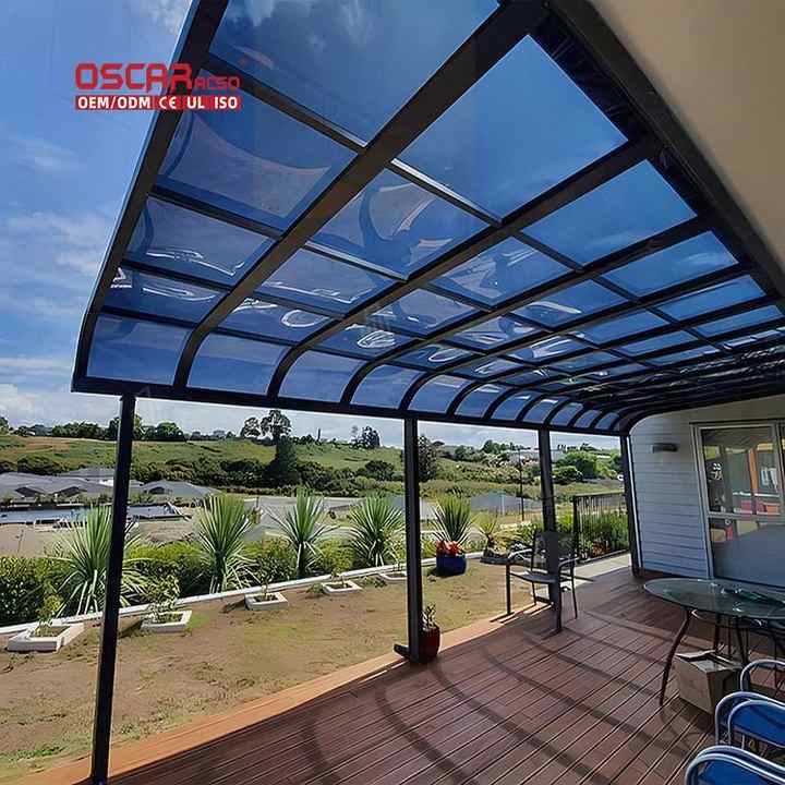 Durable Polycarbonate Patio Roof Canopy - Single-Pitch Shelter