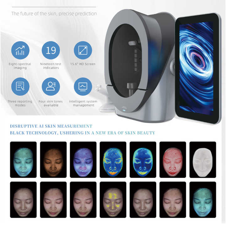 Skin Analyzer Machine Facial Diagnostic Instrument Facial Moisture Test ...
