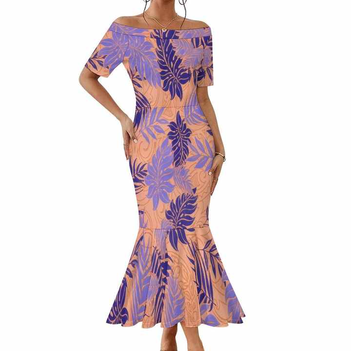 Factory Price Polynesian Elei Tribal Design Custom Evening Party Sexy ...