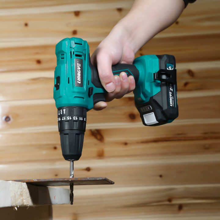 20v Cordless Impact Drill Machine All-In-One Screwdriver Li-Ion Battery ...