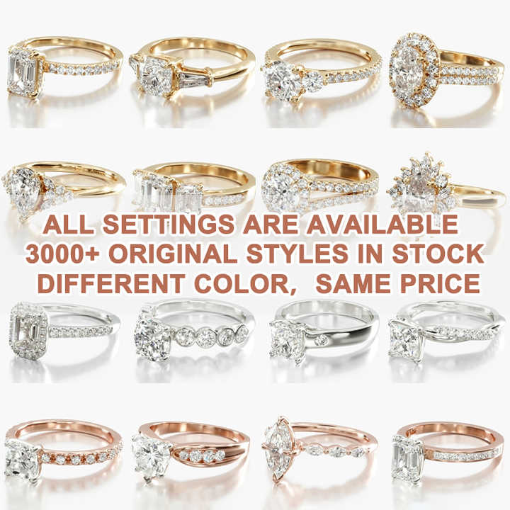 Factory Custom Gia Igi Certified Vvs Cvd Lab Grown Created Diamond 10k 14k 18k Gold Round Cut ...