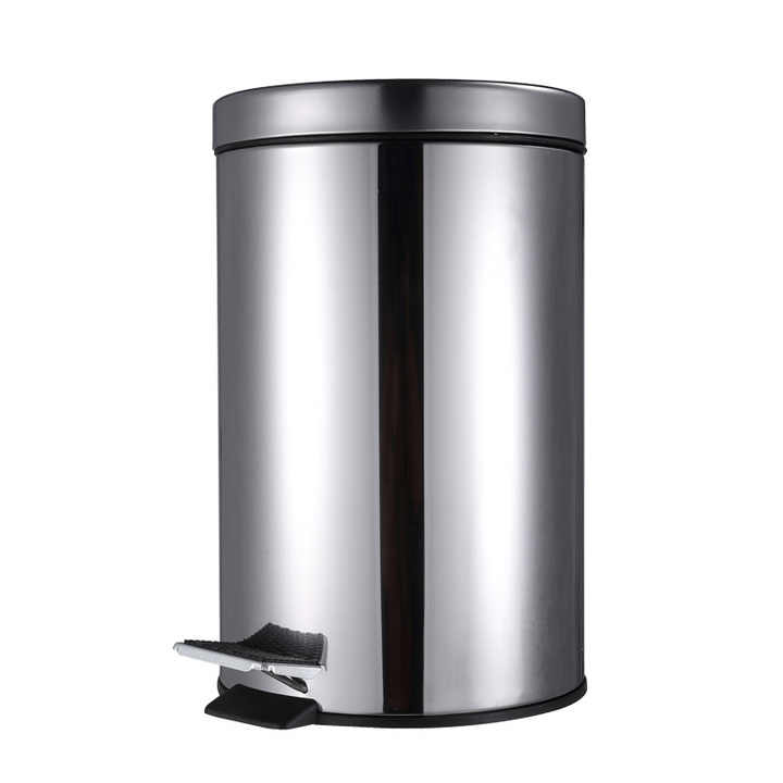 Silent Slow Fall Foot Operated Stainless Steel Dustbin with Pedal ...