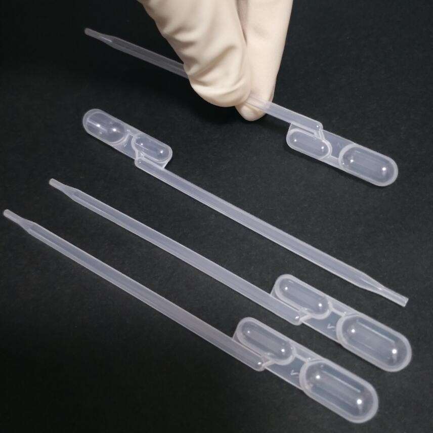 Laboratory Double Bulb Pipette 400ul Plastic Exact Volume Transfer ...