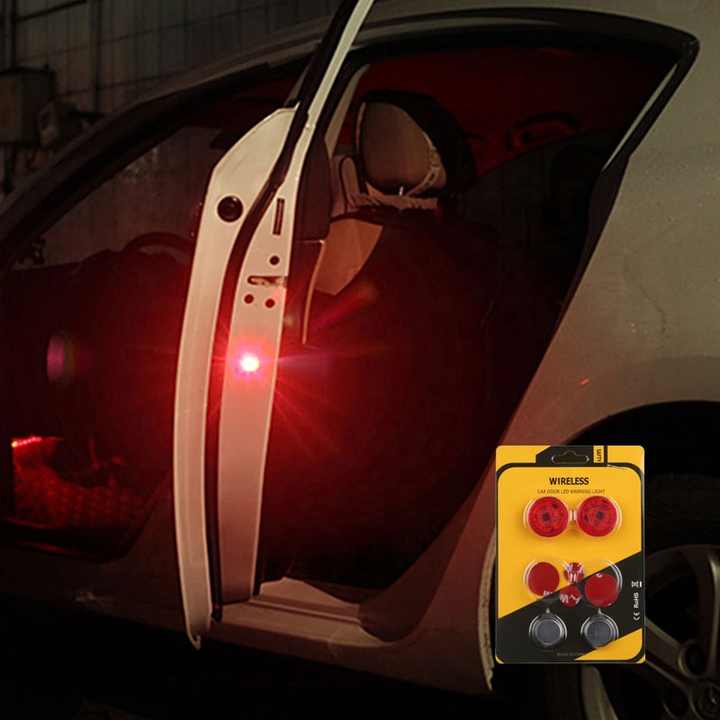 Universal LED Car Opening Door Safety Warning Anti-Collision Lights New ...