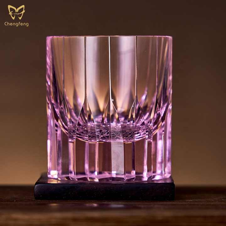 K9 Crystal Glass Cup - Hand-Carved Whiskey Shot Glass