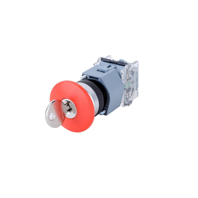 Emergency Stop Button Key Reset IP67 Rated Electronic ABS 2 Normally ...