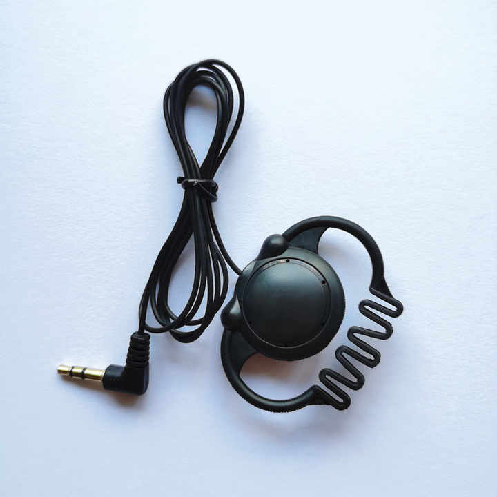3.5mm Single Earphone D Shape Ear-Hook Wired Headphone