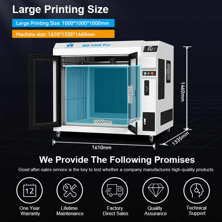1000mm Large 3D Printer with Auto-Levelling Multicolor Features Full ...