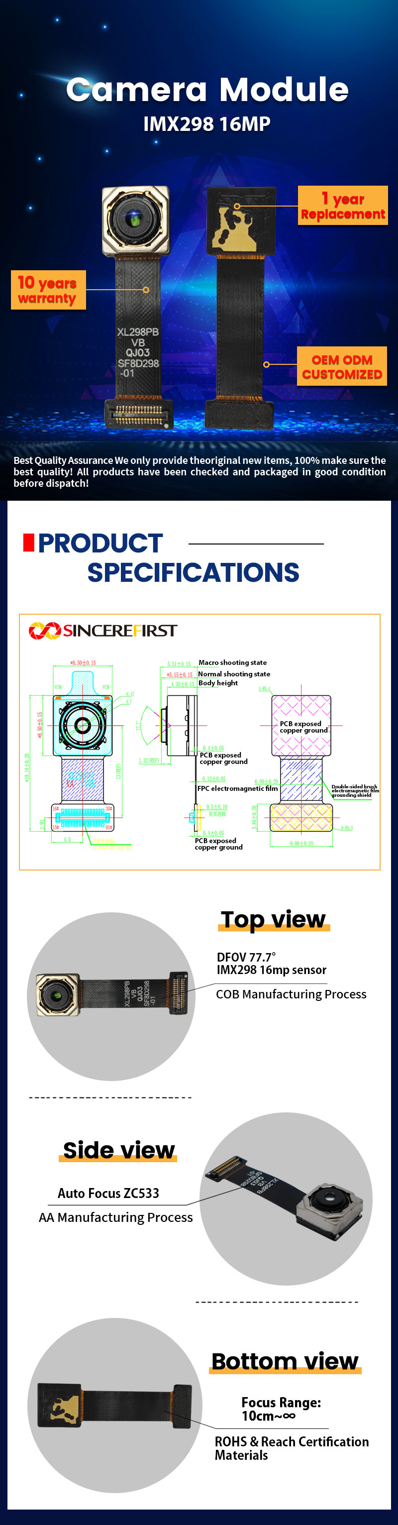 16mp Tự Động Lấy Nét Pdaf Mipi 4k Arducam Máy Ảnh Mô-đun Imx298 Cảm Bi – Chima.vn – Máy móc ...