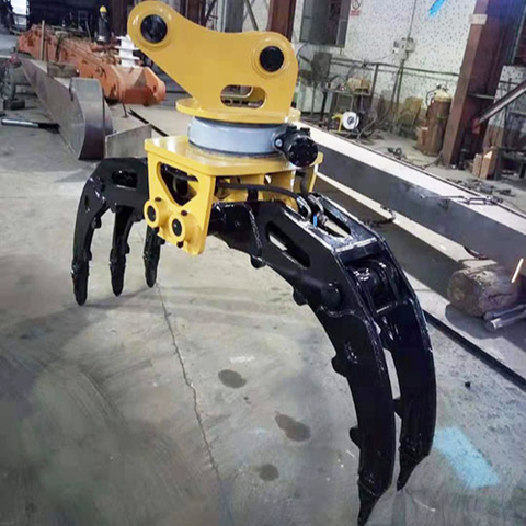 Mini Excavator Rotatory Grapple 360 Degree Motor Digger Hydraulic ...