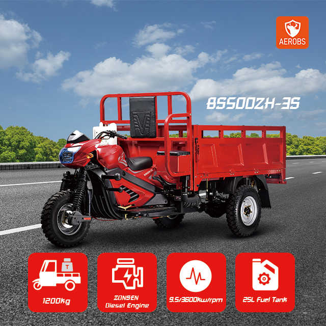Passenger Motorized Diesel Tricycle with 3 Wheels 250cc Water-Cooled ...