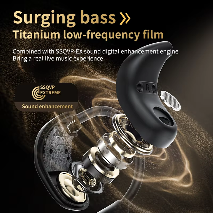 OWS LX-80 AI Ultra-Clear Call Ear Hook Sports Wireless Earbuds