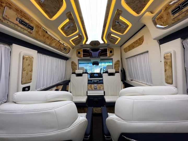 VIP Mercedes Sprinter Van Full Interior Walls Upgrade Gasoline ...