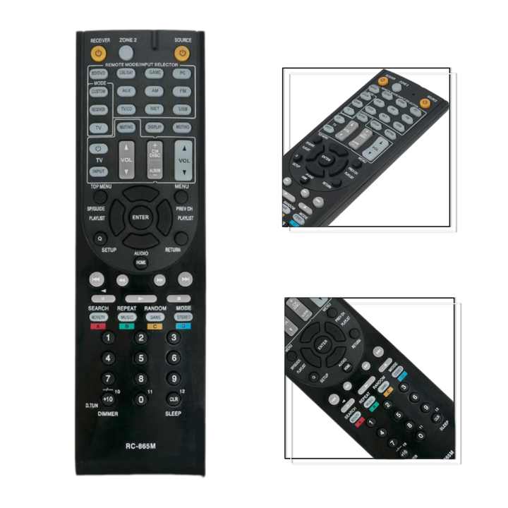 New RC-865M Replacement Remote Control Work with Onkyo AV Receiver HT ...