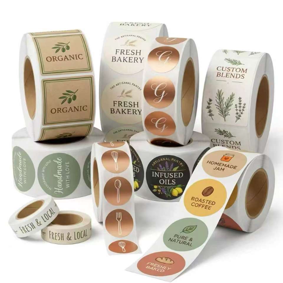 Custom Waterproof Self-Adhesive Labels for Groceries & Food Packaging ...