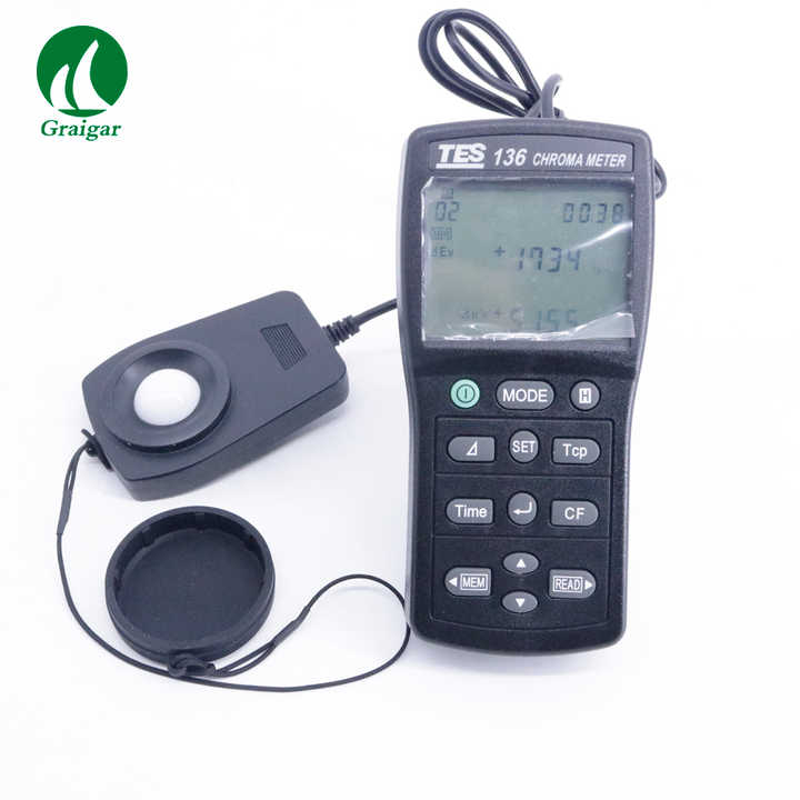 Portable Chroma Meter Color Illuminometer Light Meter TES-136 with ...