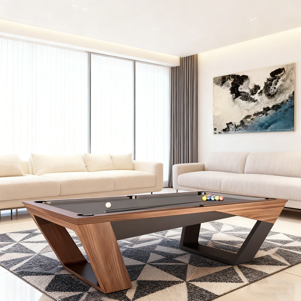 Mini Pool Table Toy Russian Pyramid Slate Cushion Real Leather Pockets ...