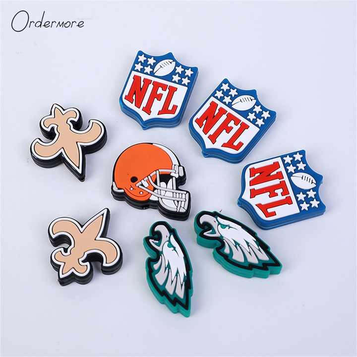 Wholesale Bpa Free Designing Nfl Dodgers Silicone Beads