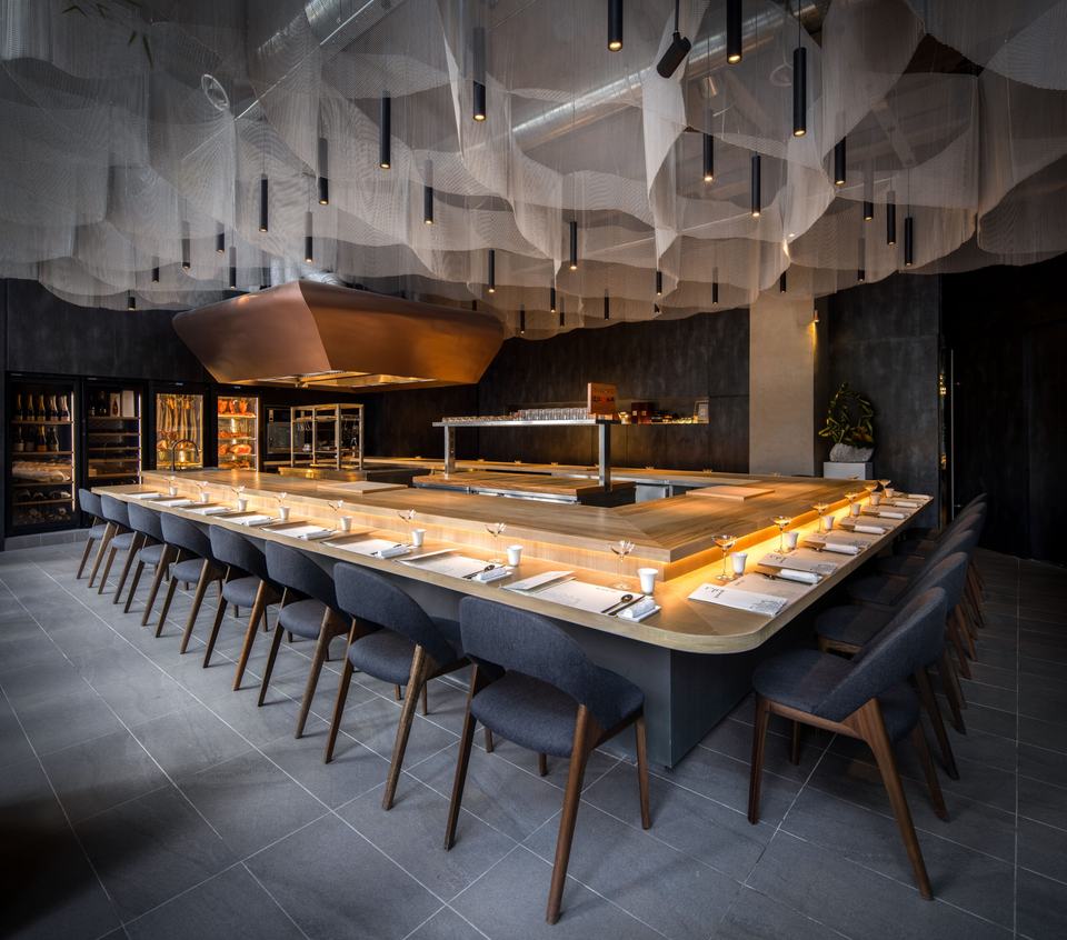 Modern Sushi Bar Counter for Japanese Restaurant Interior Design ...