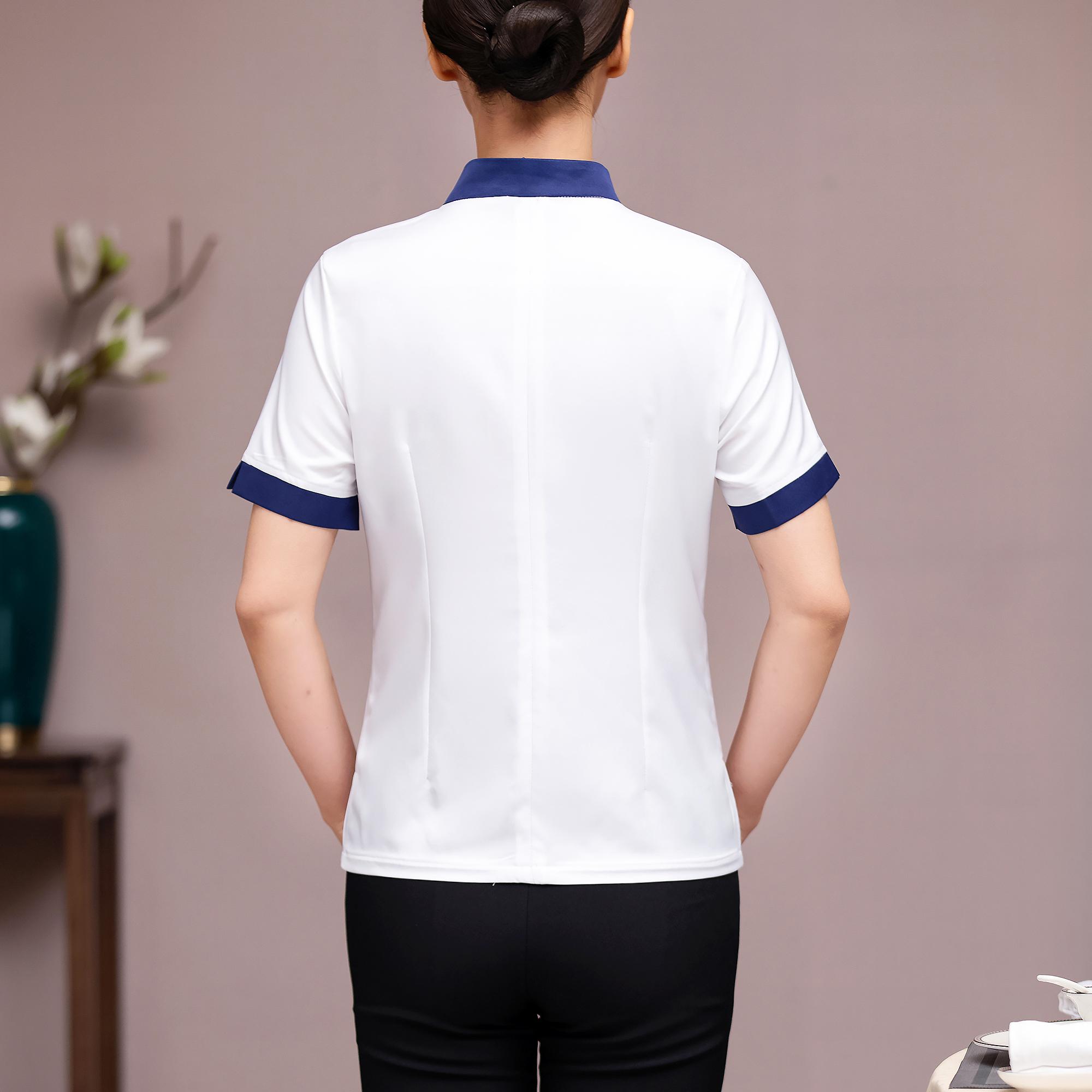 In Stock White Wait Staff Uniforms Restaurant Adjustable Neck Tie ...