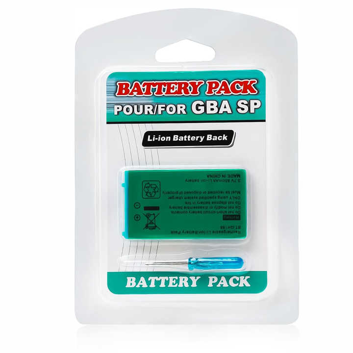 3.7V 850mAh Rechargeable Battery Pack for Nintendo Gameboy Advance GBA SP Battery Replacement Li ...
