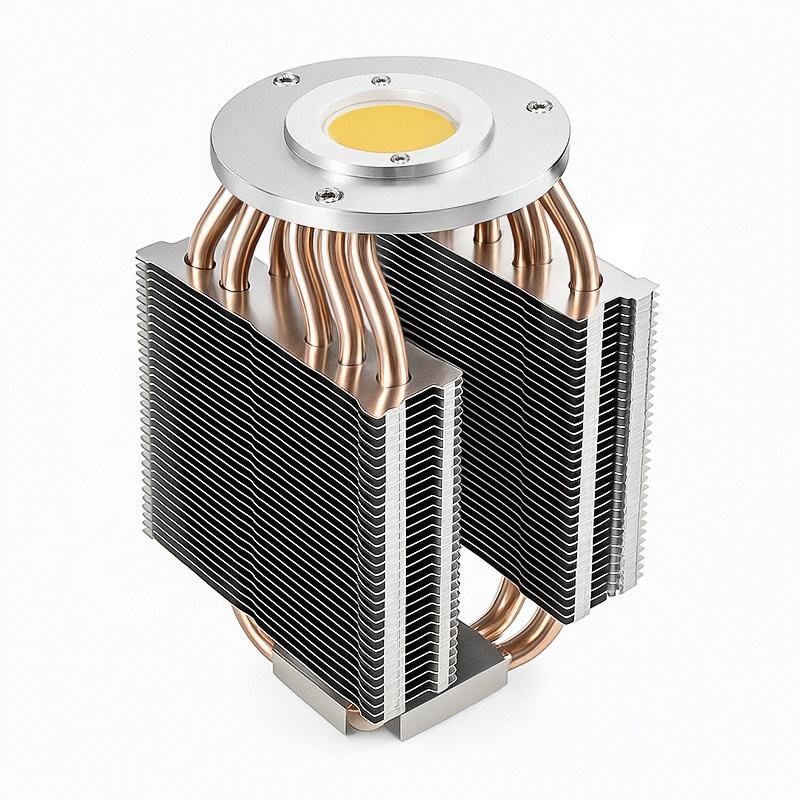 Copper Heatpipes & Aluminum Fins - Efficient LED Heatsink