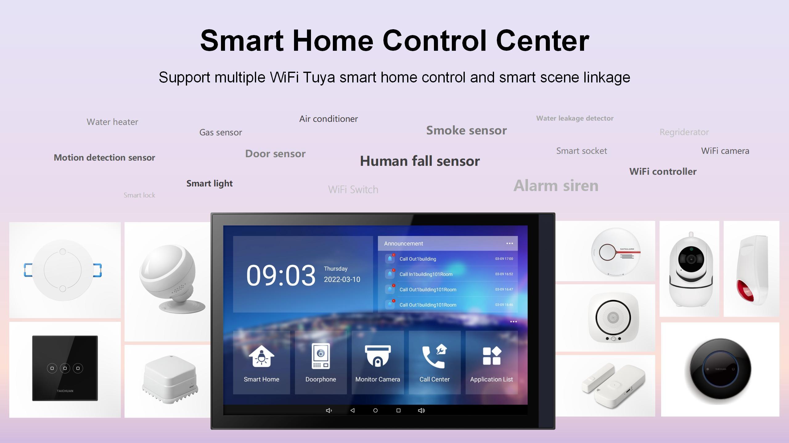 Android 10 Tablet with 2G RAM Tuya Smart Home Control Panel Alexa Home ...
