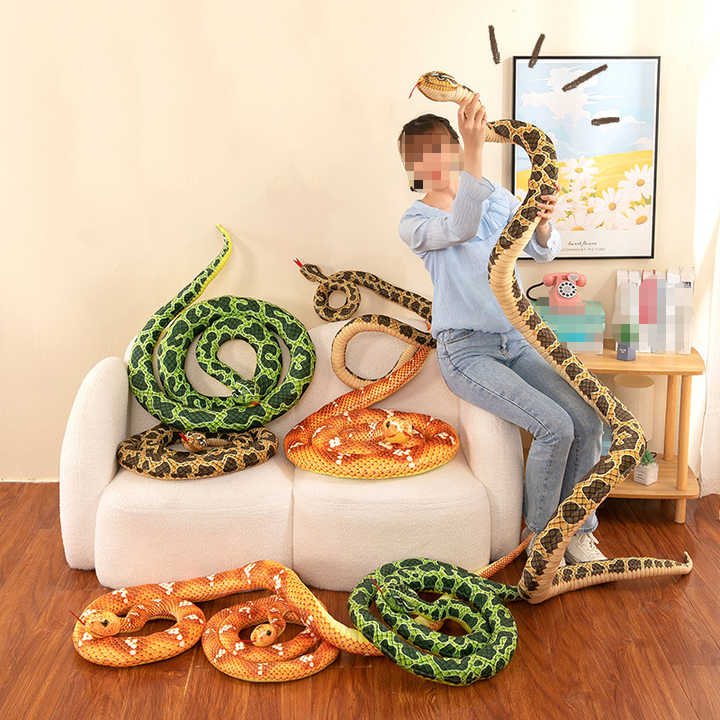 Factory Sale 300cm Giant Customized Simulation Snake Toy Soft Lifelike ...