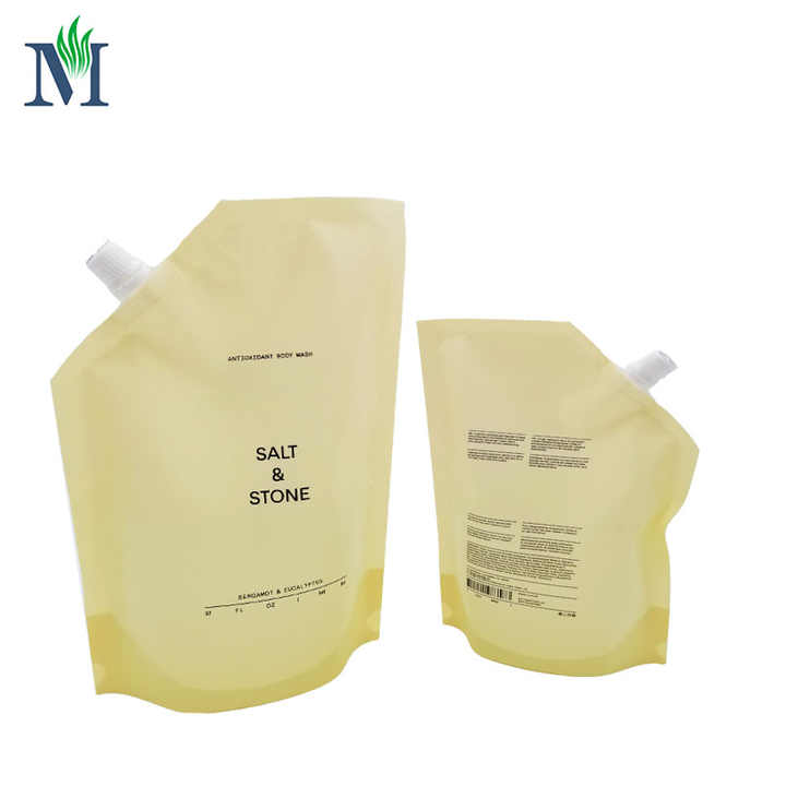 Custom Plastic Spout Spout Body Lotion Packed Clear Stand up Pouch Body ...