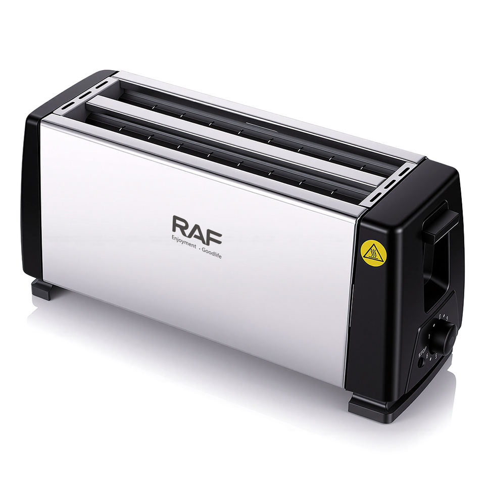 RAF 1300W Four Slice Toaster Stainless Steel Bread Toaster with Double ...