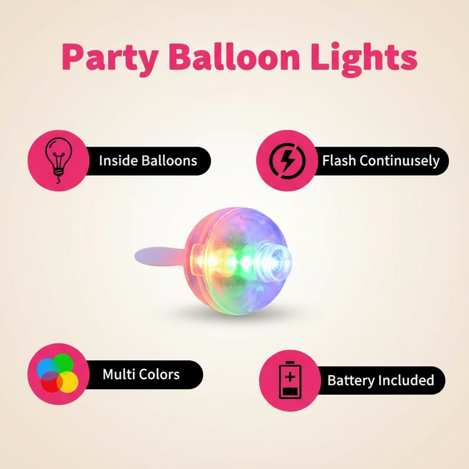 Birthday Party Christmas Festival Battery Powered Button Battery Led ...