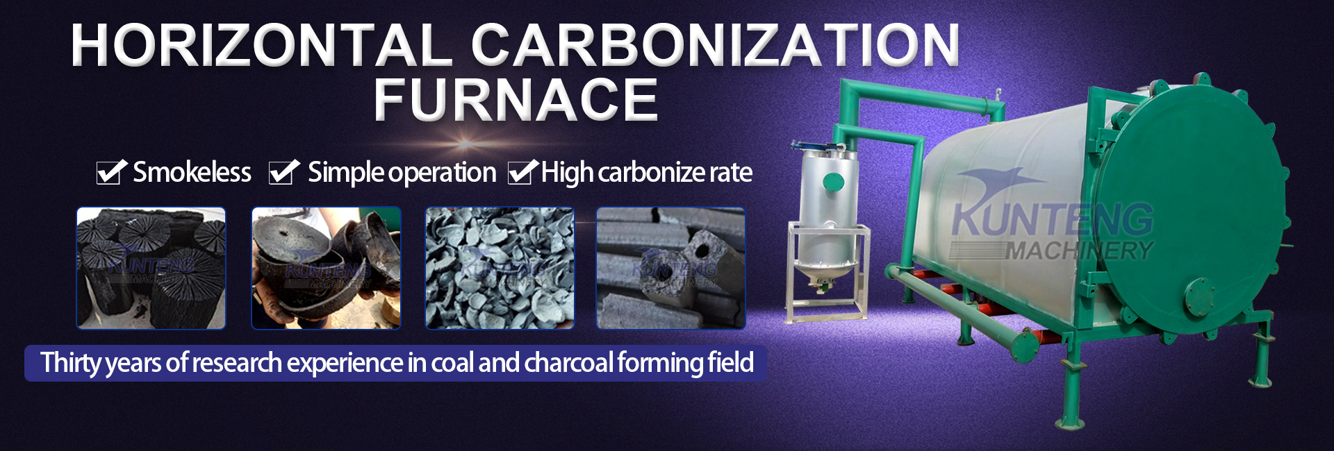 Large Capacity Log Biochar BBQ Charcoal Making Machine Price Products ...