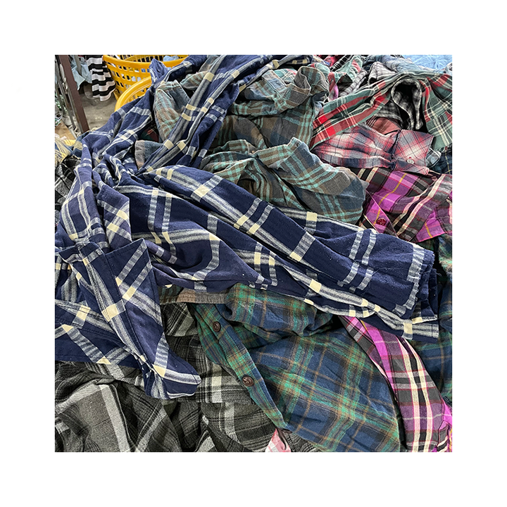 Wholesale Secondhand Vintage Flannel Shirts a Grade Polyester Clean ...