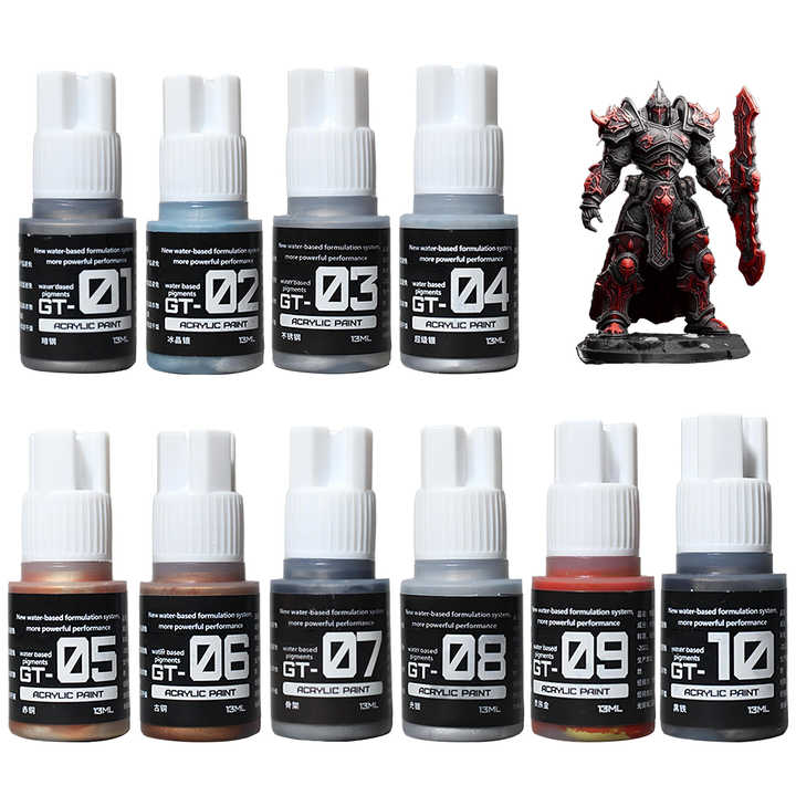 Primer 33 Metallic Paints - Miniature Model Painting Kit