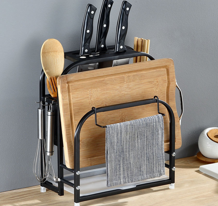 Stainless-Steel Wall-Mounted Knife Block with Integrated Holder ...