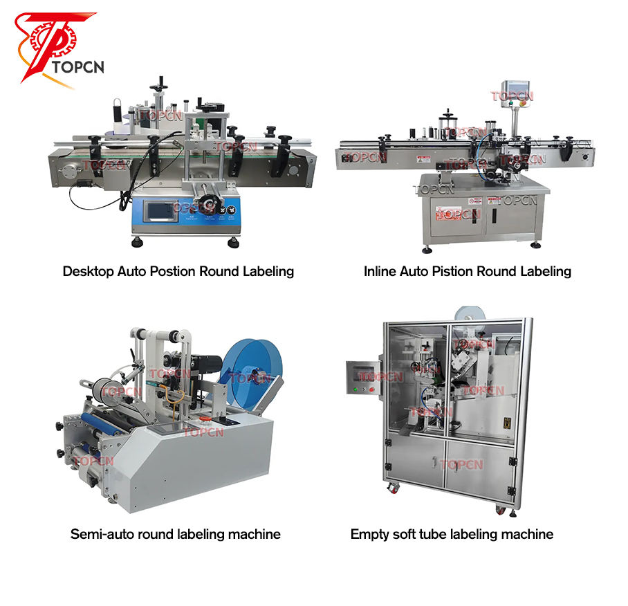 Automatic Desktop Horizontal Tube Sticker Crayon Plastic Small Round Bottle Lip Gloss Labeling ...