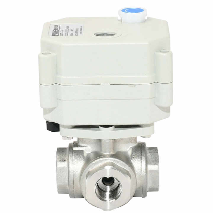 3-Way Motorized Stainless Steel Ball Valve IP67, ODM | Wholesale