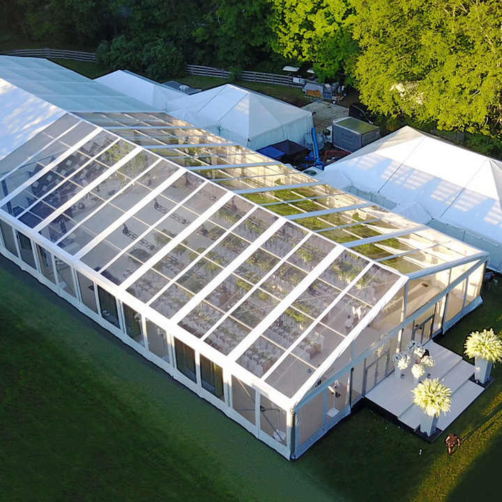 2024 Hot Selling Aluminum Frame Glass Wall Marquee 10X20m Wedding Event ...