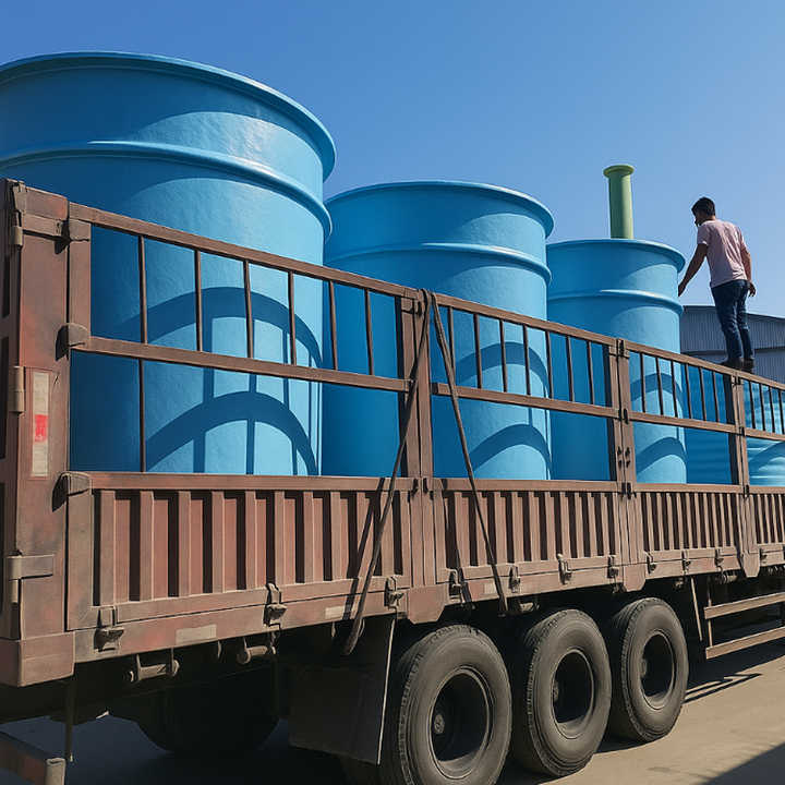 FRP GRP Round Fish Farming Tank for Aquaculture-Durable Fiberglass ...