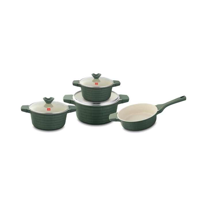 UCCLIFE Classic Eco-Friendly Cast Aluminum Kitchen Cooking Pot with ...