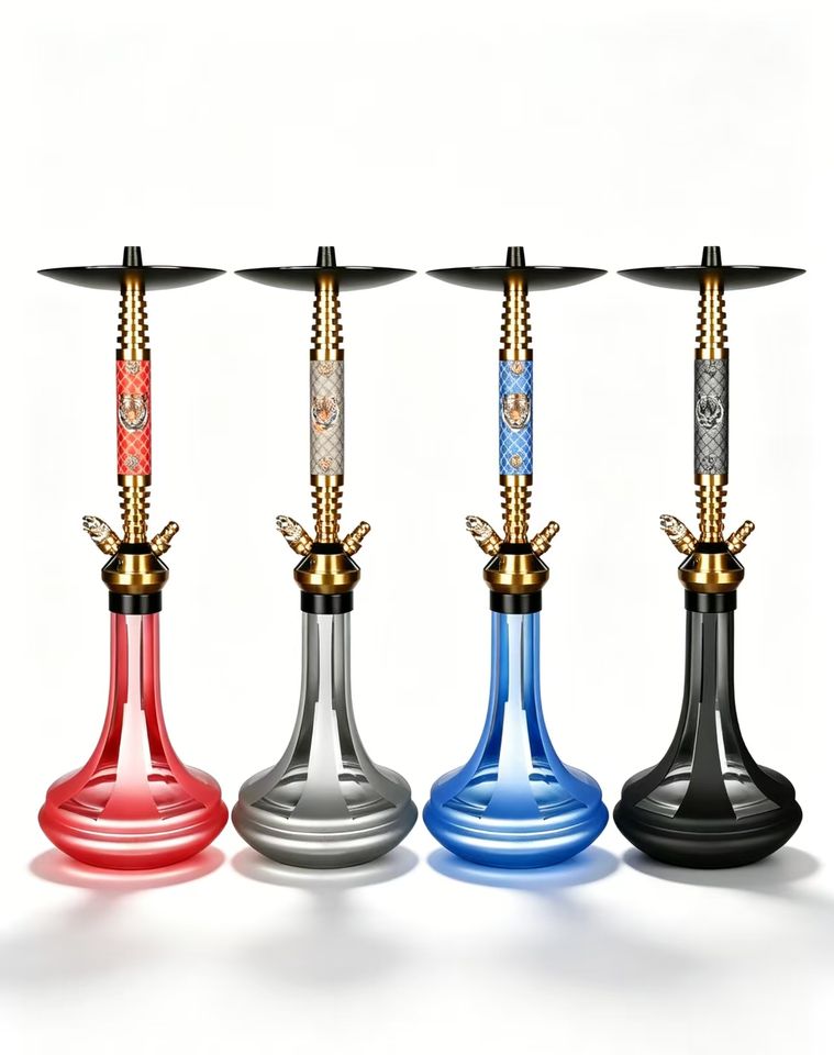 Luxury Tiger Head Hookah Shisha Set with LED Light Aluminium Alloy Body ...