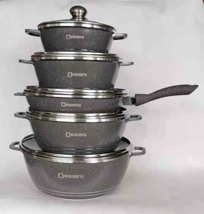 Dessini 12-Piece Medical Stone Pot Set - Eco-Friendly Cookware