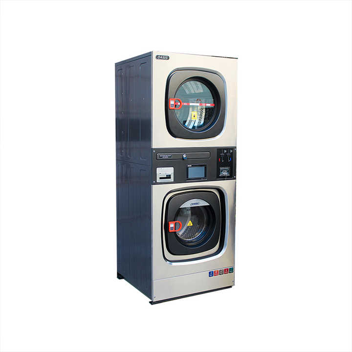 15kgx2 coin operated stacked dryer for laundromat premium laundry ...