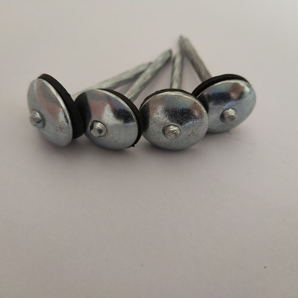 Galvanized Iron Roofing Nail with Cap Head Smooth Shank Grade DIY Model ...